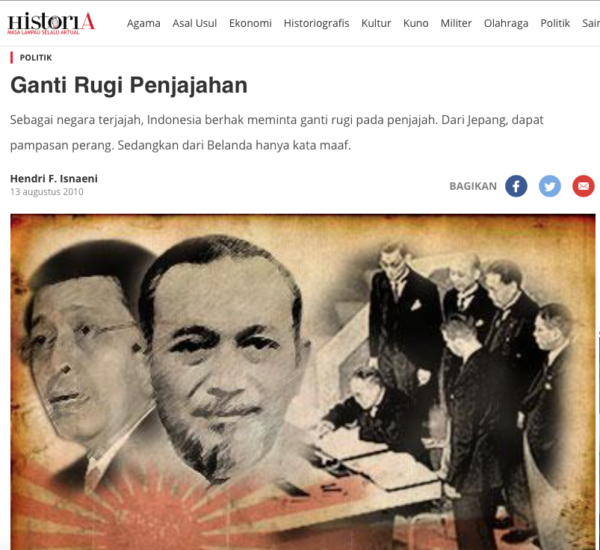 Colonial Reparations – Historia – Histori Bersama