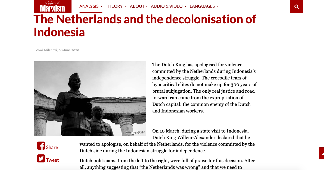 The Netherlands and the decolonisation of Indonesia – Marxist.com ...