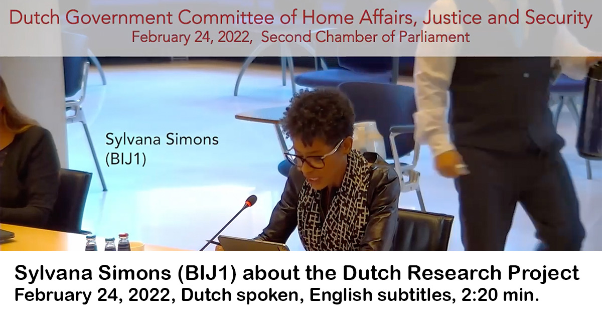 Sylvana Simons (BIJ1) about the Dutch Research Project – Histori Bersama