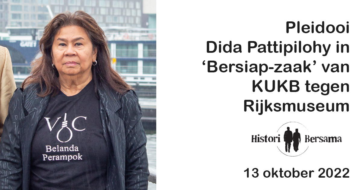 Pleidooi Dida Pattipilohy in ‘bersiap-zaak’ tegen Rijksmuseum – Histori ...