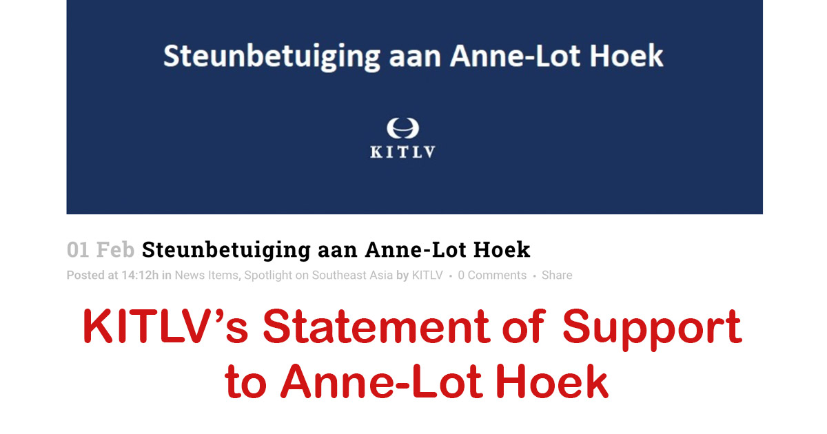 KITLV’s statement of support to Anne-Lot Hoek – Histori Bersama